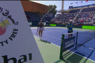 WTA1000迪拜站1/16决赛：郑钦文vs斯特恩斯丨紧咬比分！郑钦文顶住压力一记高质量ACE球艰难保发_腾讯新闻