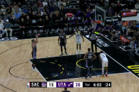 NBA季前赛：国王vs爵士第1节中文解说回放_腾讯新闻