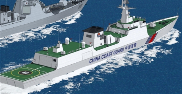 052D改造海警船，拆掉垂发单元，130舰炮换装76毫米舰炮_腾讯新闻