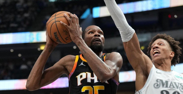 NBA常规赛：太阳送独行侠5连败 三巨头轰64分马绍尔34+9+10_腾讯新闻