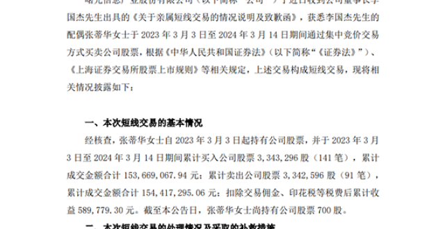 中科曙光董事长李国杰配偶违规交易收监管工作函 累计交易1.54亿元获利58.98万_腾讯新闻
