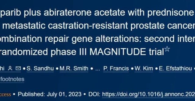 Ann Oncol：尼拉帕利联合治疗HRR基因变异的转移性去势抵抗性前列腺癌（mCRPC）_腾讯新闻