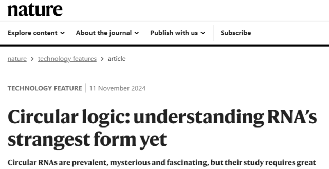 Nature | 环状RNA（circRNA）为何成为基因调控的新宠？_腾讯新闻