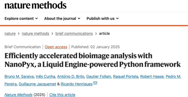 Nature Methods | 生物影像分析的未来：NanoPyx开启效率与智能的双赢时代_腾讯新闻