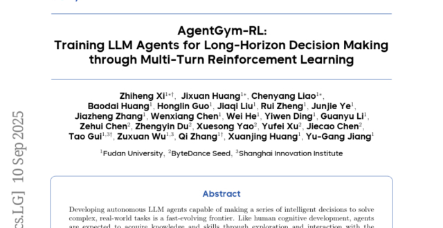 AgentGym-RL：复旦大学团队让AI智能体在游戏中学会长期规划_腾讯新闻