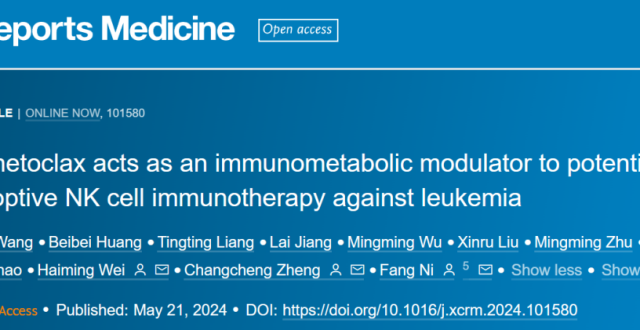 Cell Rep Med | 老药新用！中国科学技术大学倪芳/郑昌成/魏海明发现增强过继NK细胞对白血病免疫治疗的潜在新策略_腾讯新闻