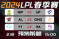 LPL春季赛【NIP vs UP】【TT vs RA】前瞻预测_腾讯新闻