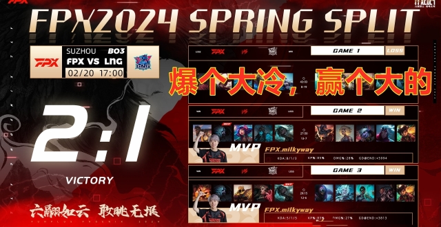 谁说LPL不精彩？赢，就赢个大的！不敌FPX，LNG会怀念塔赞吗？_腾讯新闻
