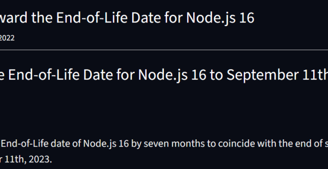 Node.js 16 宣布结束生命周期，以配合 OpenSSL 1.1.1 系列进度_腾讯新闻
