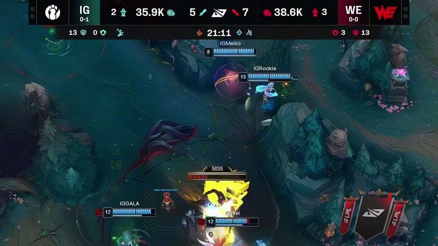 LOL：仁川中上还在发力，二打四击溃WE战队，Wei拿到IG生涯_腾讯新闻