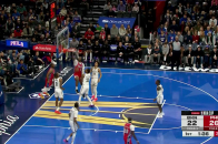 NBA杯小组赛：篮网vs76人丨这饼相当可口！戈登突破分球篮下德拉蒙德扣篮吃饼_腾讯新闻