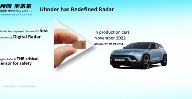2023智能汽车高峰论坛-Uhnder 4D数字成像雷达重塑自动驾驶行业感知标准_腾讯新闻