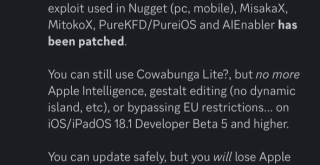 苹果iOS 18.1 Beta5已封堵MisakaX等Apple Intelligence破解漏洞_腾讯新闻