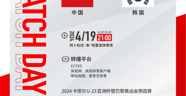 今晚！CCTV5直播U23亚洲杯国足PK韩国，多位中超球员迎出线生死战_腾讯新闻