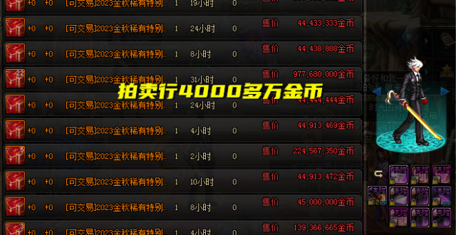 DNF：4个职业成赢家！拍卖行1套天空4000多万金币，有史以来第一次_腾讯新闻