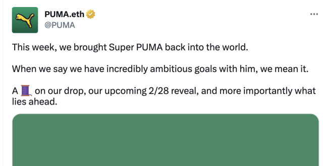 PUMA：Super PUMA Reveal 将于 2月28 日揭晓，持有者可把全身 NFT 裁剪为 PFP_腾讯新闻