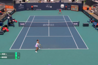 WTA1000迈阿密站1/8决赛：郑钦文vs克鲁格丨今天发球状态不错！郑钦文两记ACE+两个发球直得连取四分轻松保发_腾讯新闻