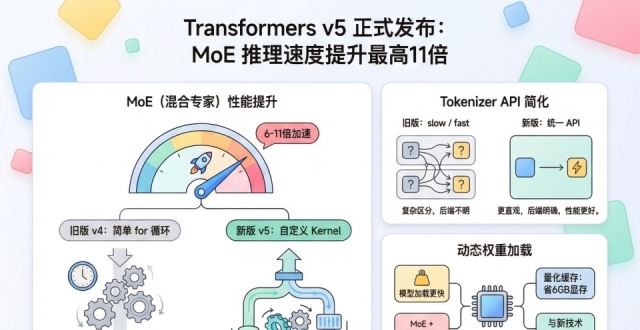 Transformers v5 正式发布：MoE 推理速度提升最高11倍_腾讯新闻
