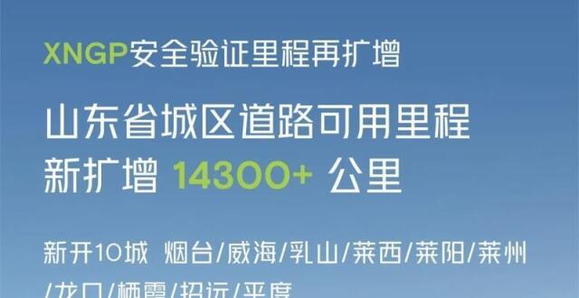 小鹏XNGP山东/河北两地新开15城 城区里程新增超过7.28万公里_腾讯新闻