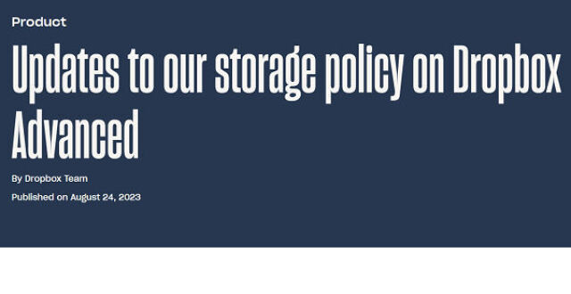 Dropbox宣布取消Advanced订阅“无限空间”权益_腾讯新闻