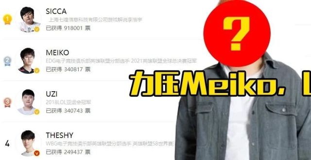 十大选手投票出意外！远古冷门老将力压Meiko，Uzi登上第一_腾讯新闻
