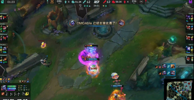 Able小炮跳脸击杀Uzi！OMG轻松击溃EDG_腾讯新闻