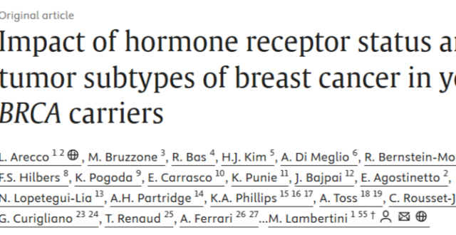 Ann Oncol丨激素受体状态和乳腺癌亚型对BRCA年轻患者的影响_腾讯新闻