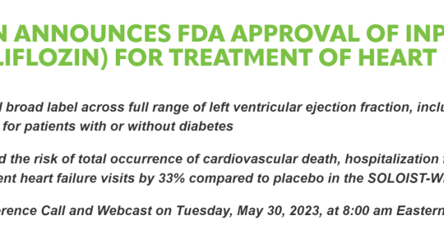 新适应证获批！SGLT1/2双抑制剂Sotagliflozin可用于心衰患者_腾讯新闻