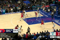 NBA常规赛：黄蜂vs76人丨理查兹正面突击直接冲 起飞扣篮手到擒来_腾讯新闻