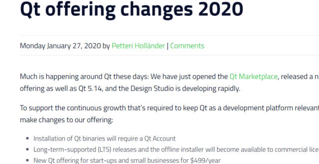 Qt 6.5 LTS 转为 “仅面向商业客户提供” 阶段_腾讯新闻