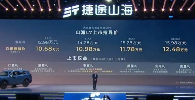 12.98万元起售，大7座混动SUV 捷途山海L7上市_腾讯新闻