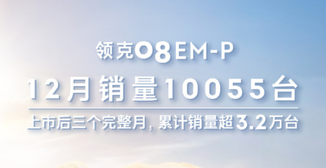 领克08EM-P的销量达到10055台 连续两个月单车型销量过万_腾讯新闻