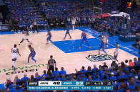 NBA季后赛西部决赛G2：森林狼vs雷霆丨没有什么能够阻挡！爱德华兹单刀直入上篮命中_腾讯新闻