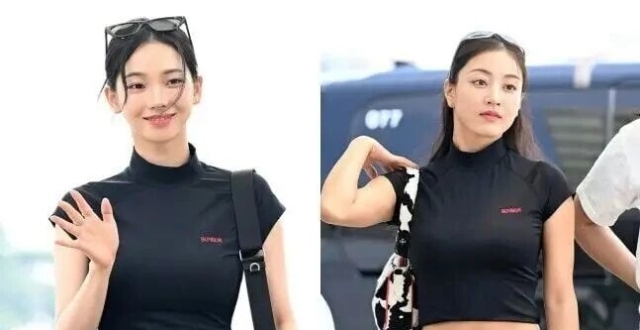 撞衫不可怕，谁丑谁尴尬！Jihyo VS Karina穿搭翻车现场，你悟到了吗？_腾讯新闻