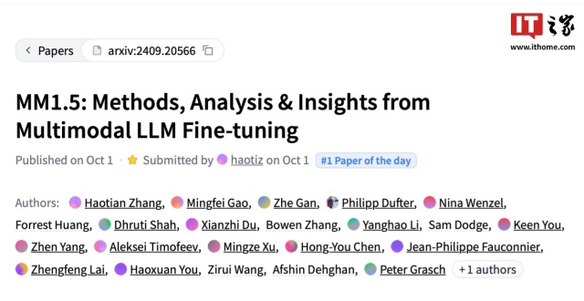 苹果推出 300 亿参数多模态 AI 大模型 MM1.5_腾讯新闻