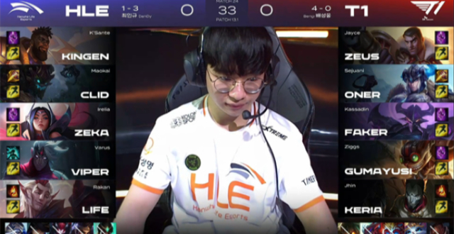 S12冠军上中化身T1一生之敌，HLE 2-1终结T1四连胜_腾讯新闻