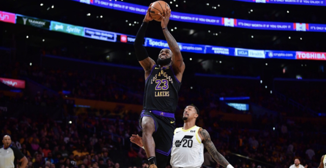 NBA季中赛：湖人胜爵士小组全胜出线 詹姆斯39000分双里程碑_腾讯新闻