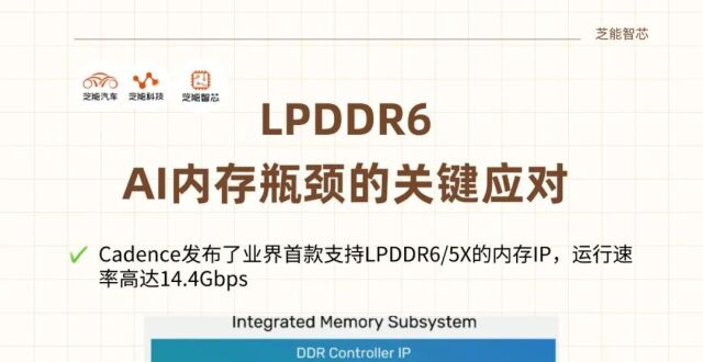 Cadence发布LPDDR6 IP，AI芯片内存架构升级_腾讯新闻