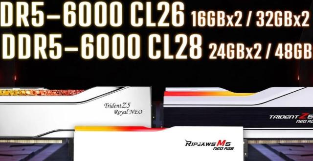 单根容量达48GB！芝奇推出DDR5-6000 CL26 & C28低延迟内存套装_腾讯新闻
