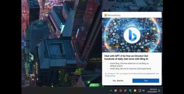 微软加大力度推荐 Win10/Win11 上 Chrome 用户改用 Bing 搜索_腾讯新闻