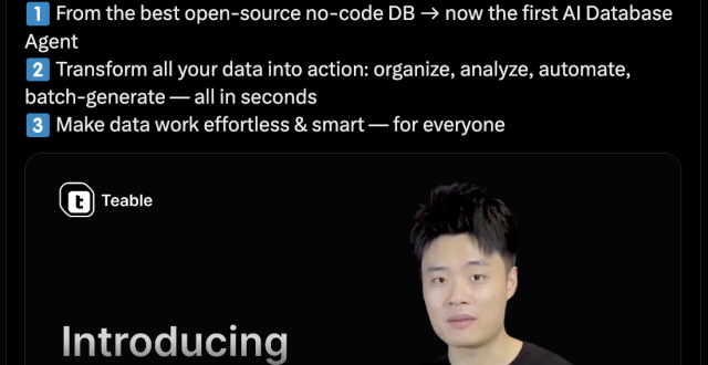 速递｜Teable 宣布完成数百万美元天使轮融资，发布全球首款多维表格智能体 AI Database Agent_腾讯新闻