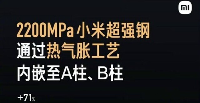 小米YU7采用6根2200MPa小米超强钢，AB柱更安全_腾讯新闻