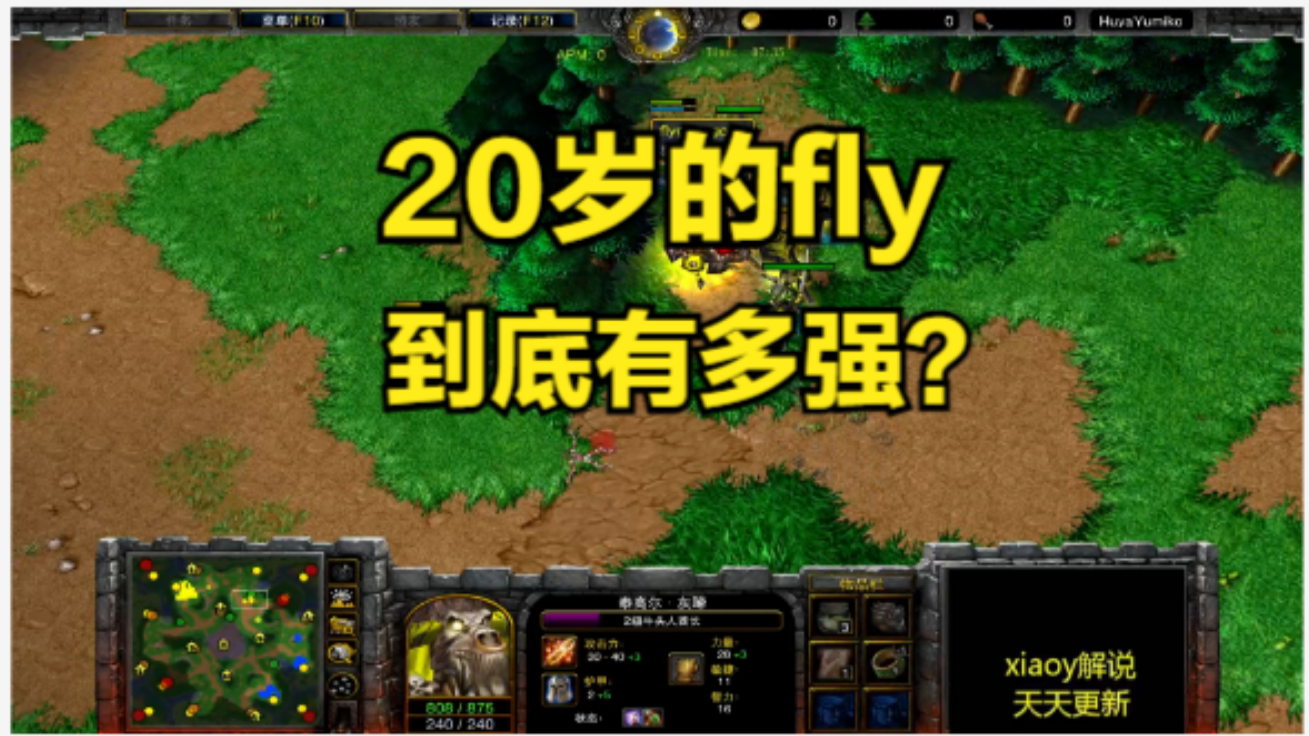 20岁的fly到底有多强？魔兽争霸xiaoy解说fly infi_腾讯新闻