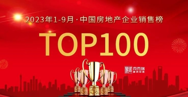 2023年1-9月中国房地产企业销售TOP100排行榜_腾讯新闻