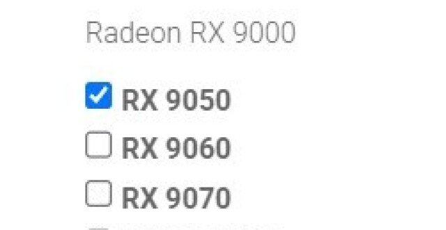 AMD入门新卡RX 9050曝光 对标RTX 5050_腾讯新闻